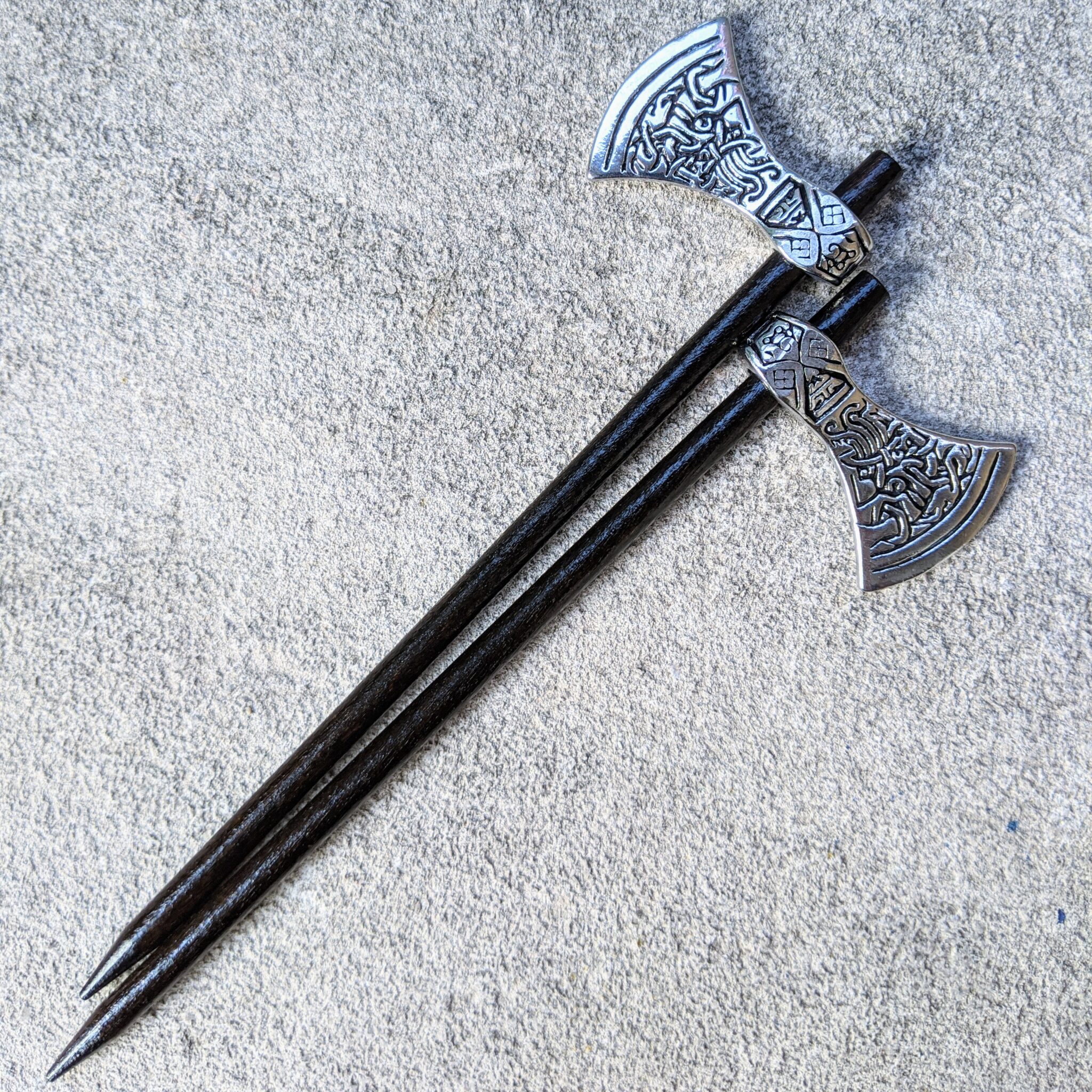 Axe Hair Sticks - A Case of Random