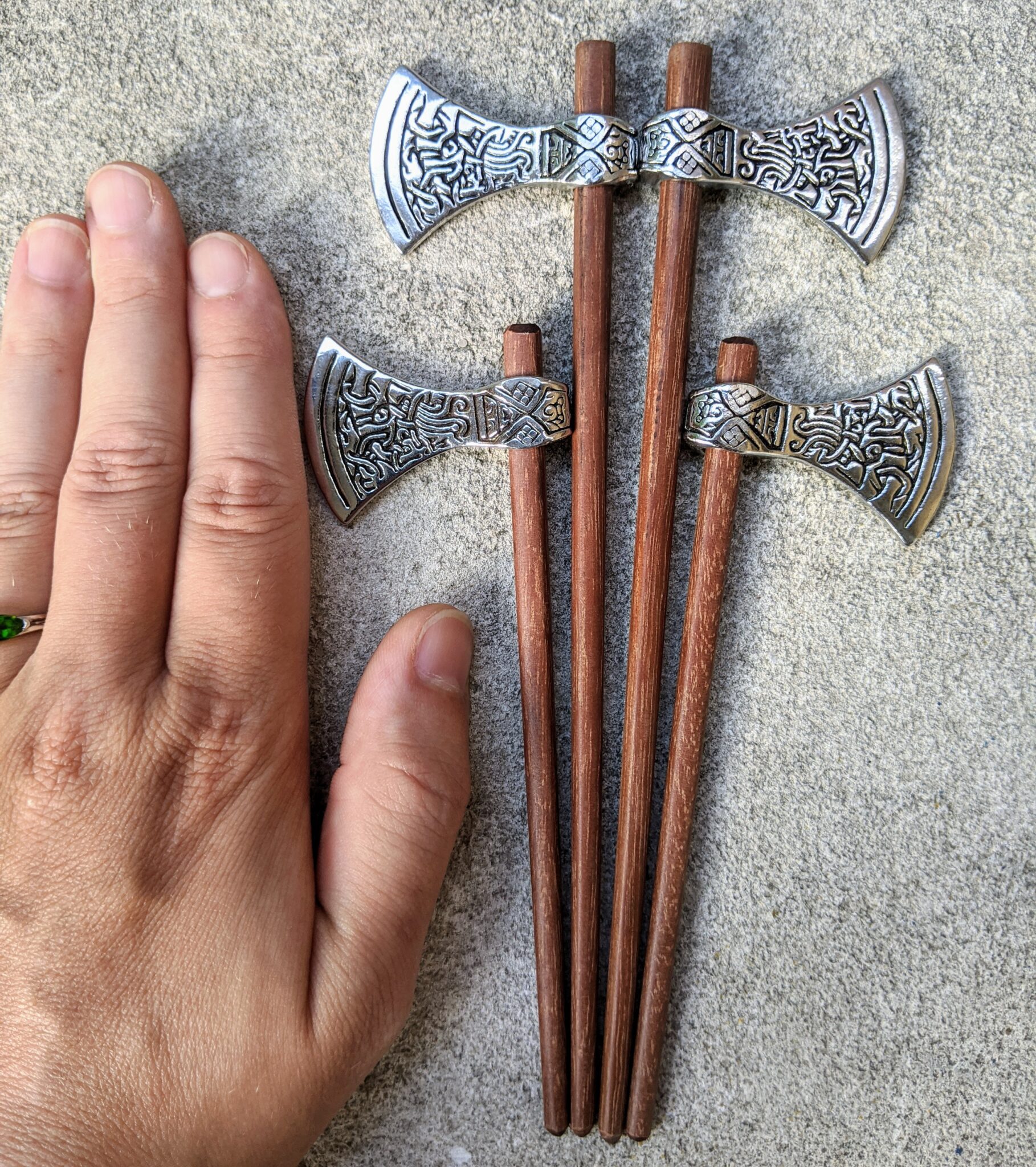 Axe Hair Sticks - A Case of Random