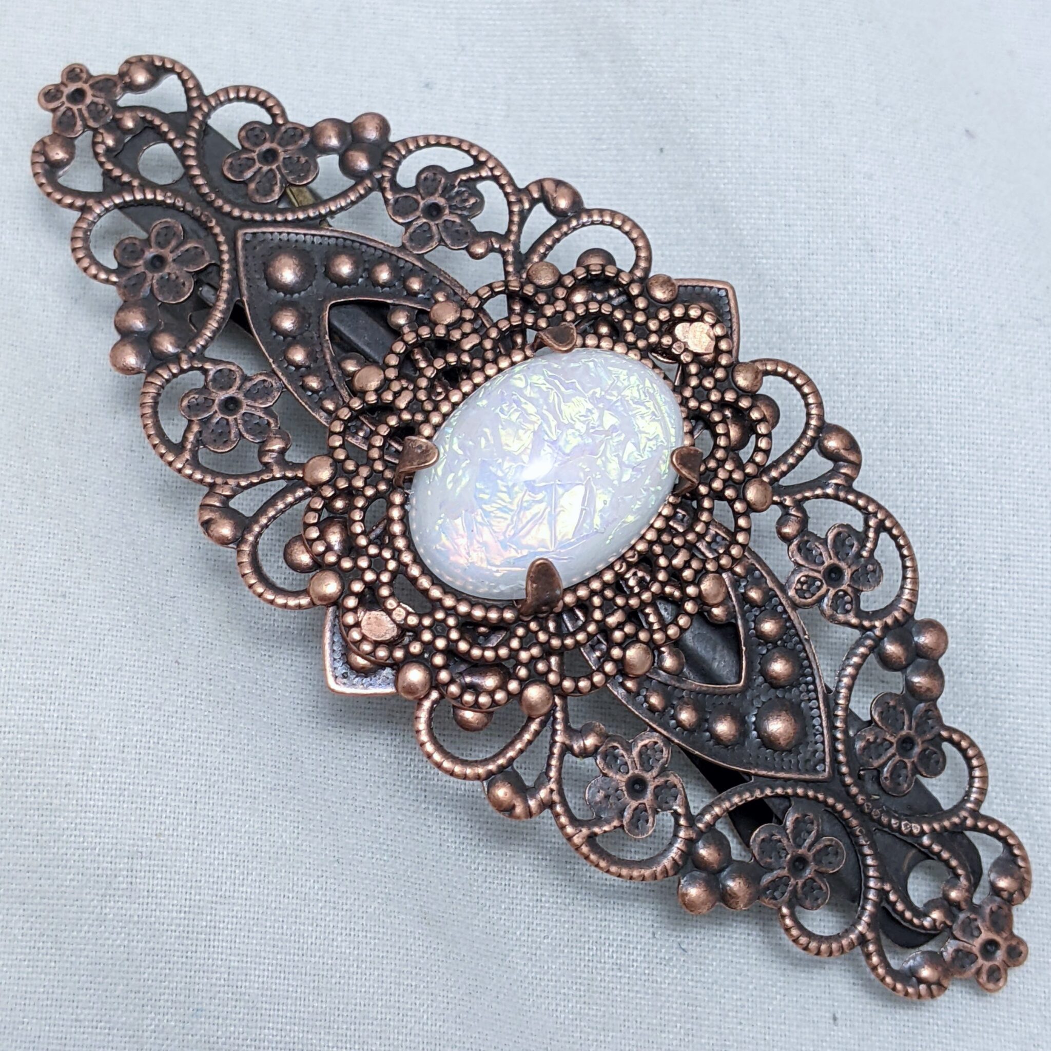 copper filigree barrettes - A Case of Random